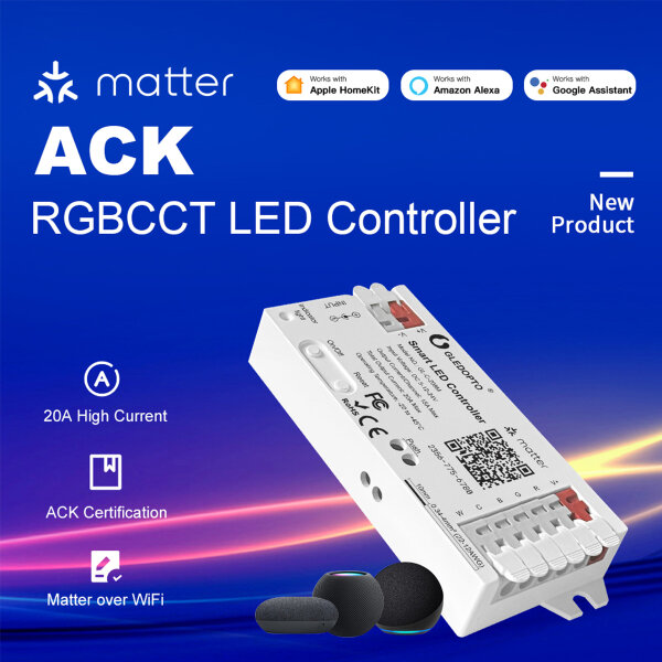 Matter RGBCCT LED Controller – WLAN Smart LED Steuergerät für RGB+CCT ...